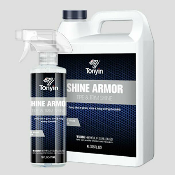 TM11 Средство для чернения шин и молдингов TYRE & TRIM SHINE SOLVENT TYPE TONYIN, 4 л.