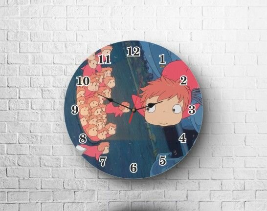 Часы Рыбка Поньо на Утёсе №6