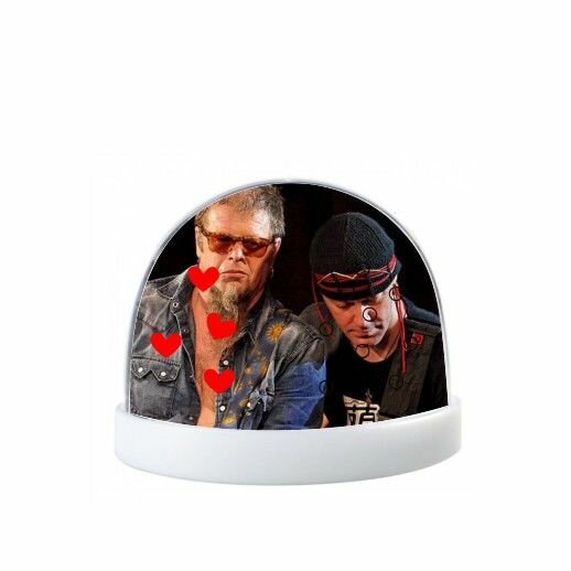 Водяной шар Аквариум №9, Блестки-сердечки