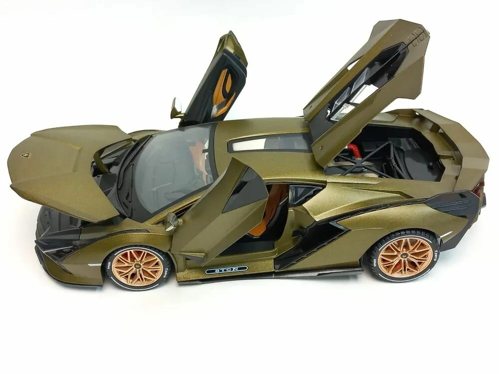 Машинка Lamborghini 1:18, металлическая, 28 см, свет, звук Коллекционная модель машины для взрослых, Игрушечный автомобиль с звуковыми и световыми эффектами для детей.