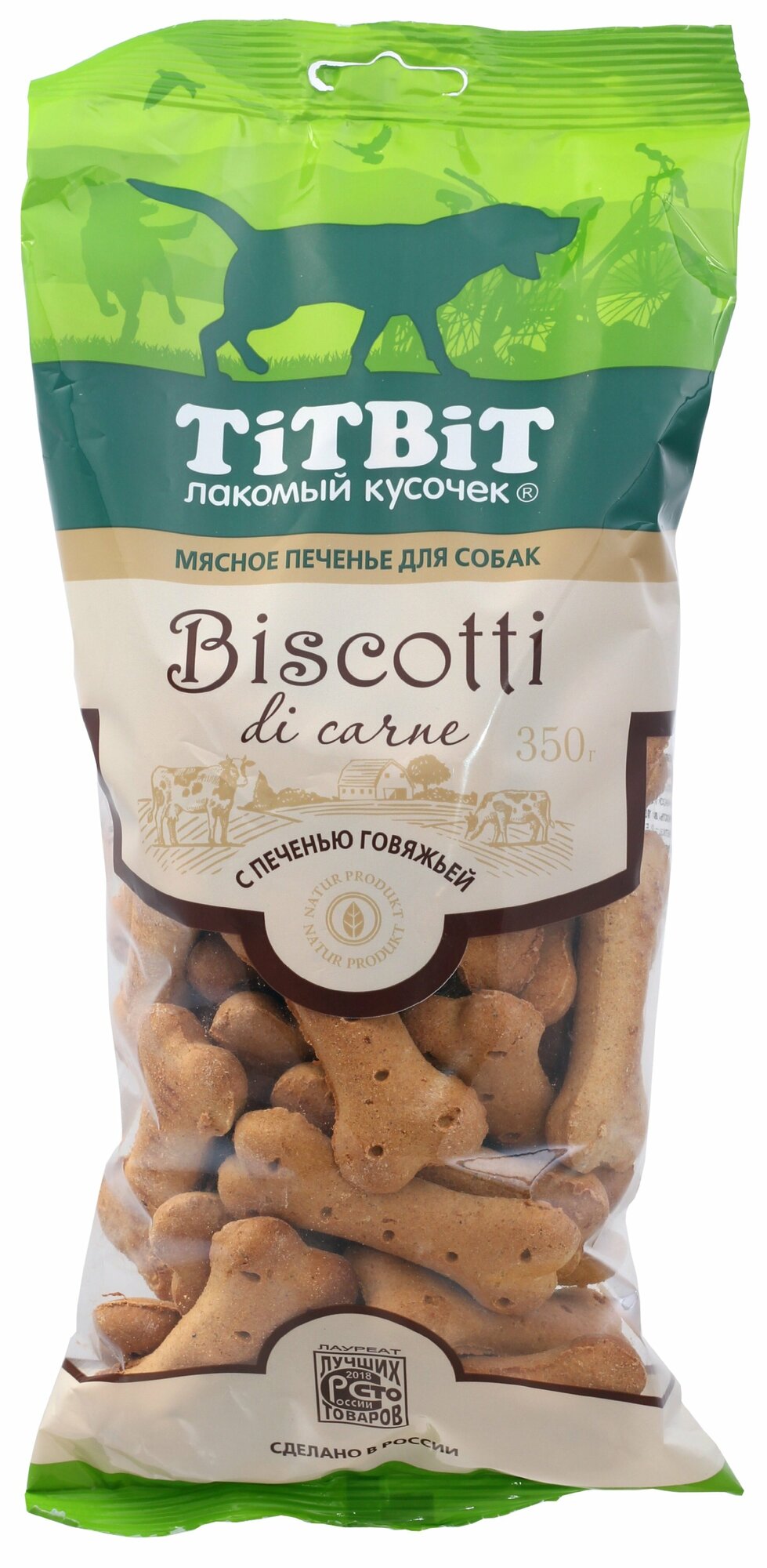 Лакомство TiTBiT Biscotti печенье с печенью для собак мелких пород (350 г)