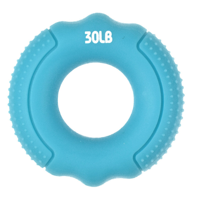 Эспандер, тренажер кистевой, силиконовый, кольцевой, нагрузка 30 LB или 13,5 кг.