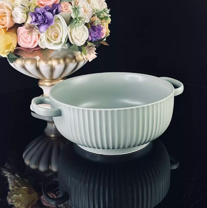 Салатник 19см с ручками Фарфор 205-736 118-205-736