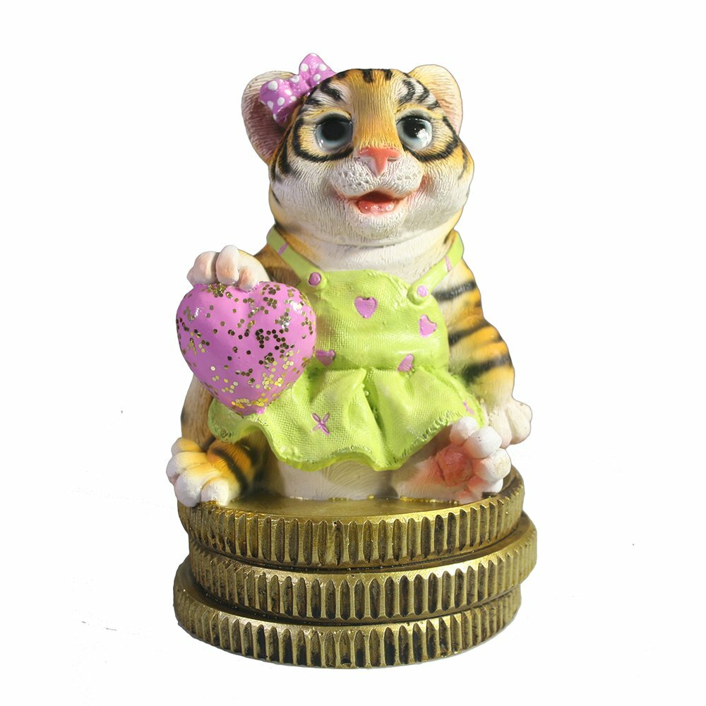 Фигура декоративная Тигра-девочка на монетах 10*10*14см KSMR-716241/SK195