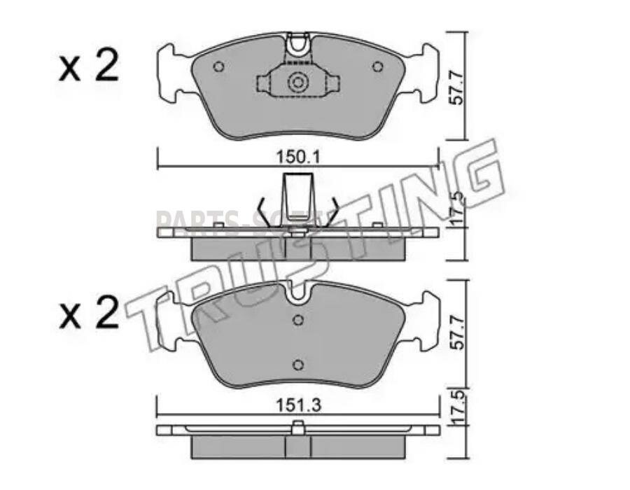 К-т дисков. тормоз. колодок BMW E46 98- F Trusting арт. 2690
