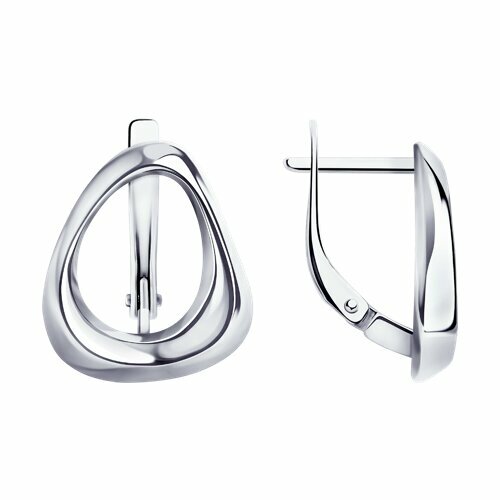 Серьги, серебро, 925 проба, родирование