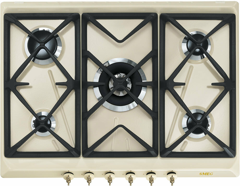 Встраиваемая газовая панель SMEG SRV876POGH, официальная гарантия