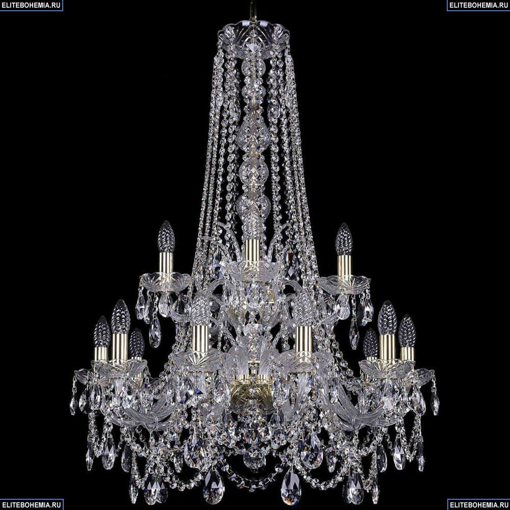1411/10+5/240/h-94/2d/G Хрустальная подвесная люстра Bohemia Ivele Crystal