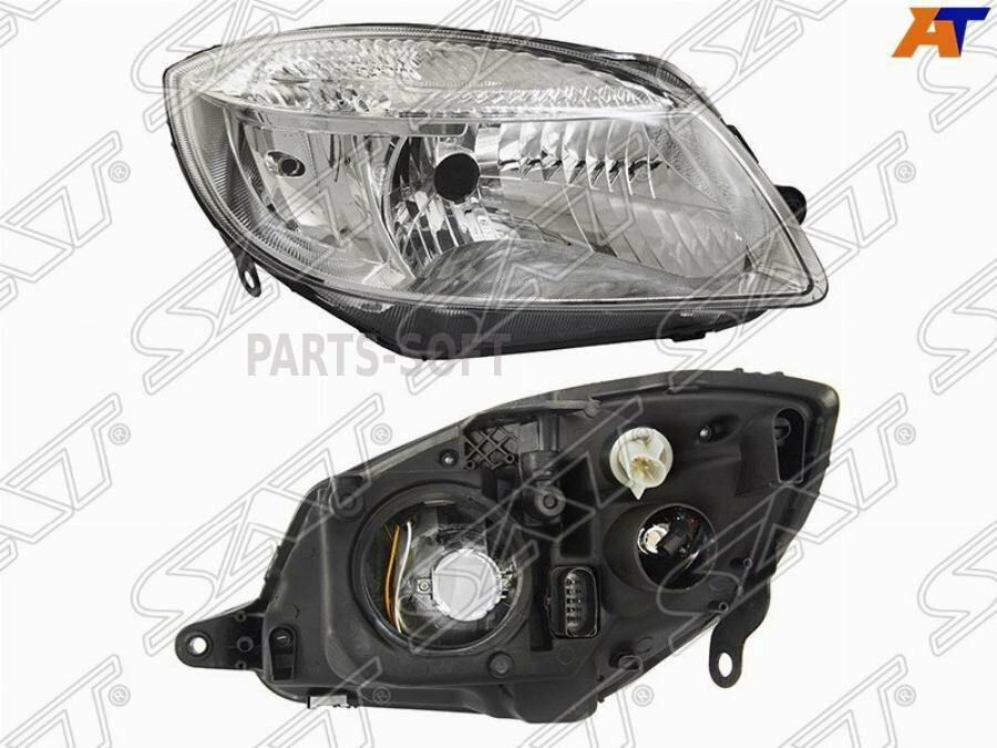 Фара Skoda Fabia 07-10 / Praktik 06-15 (Спереди/ Справа/ Галоген/ Ручная регулировка) Sat арт. ST6651114R