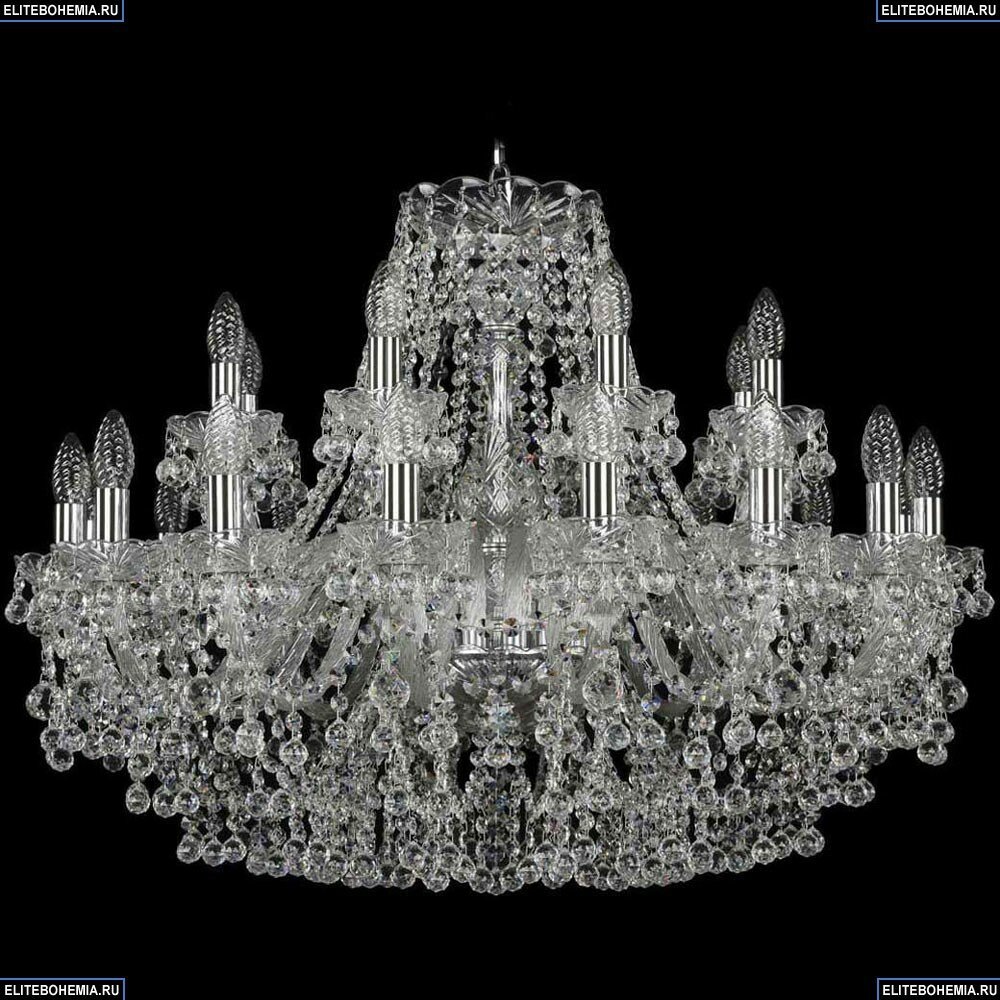 1409/16+8/300/Ni Хрустальная подвесная люстра Bohemia Ivele Crystal