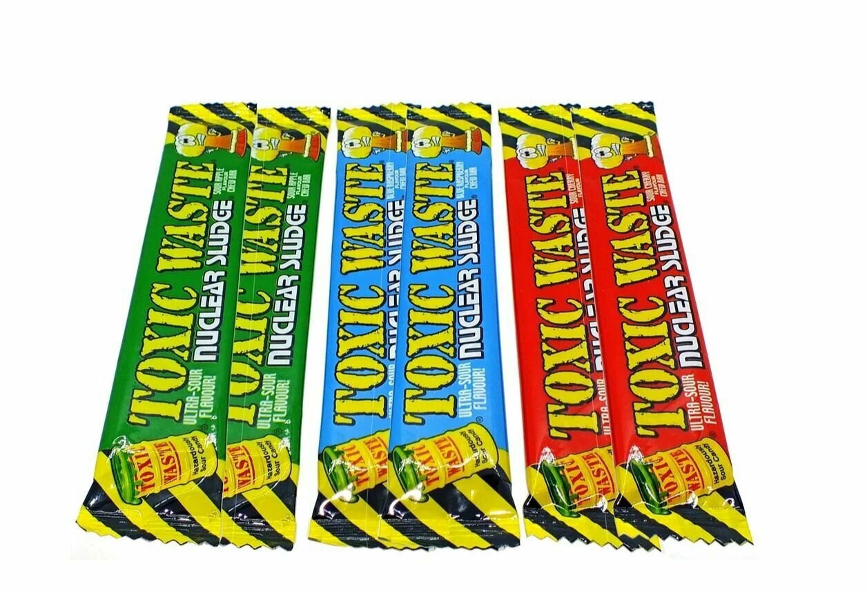 Набор кислых жевательных конфет Toxic Waste, США, 6 штук по 20 г