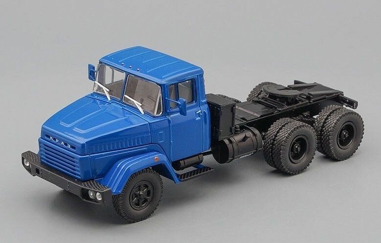 Масштабная модель грузовика коллекционная краз 6444 седельный тягач (1985-1994), синий