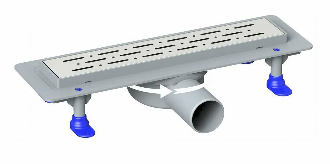 Трап сантехнический решетка нерж BATHLINE 70*500, боковой, Ø50, 4023.0Y050K.050.1