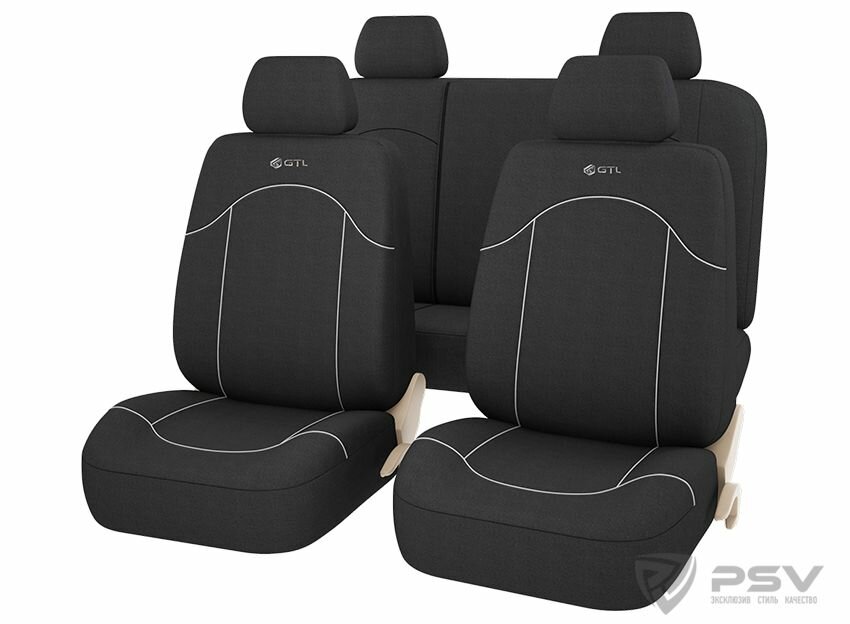 Чехлы PSV GTL Fast полиэстер AirBag черные L