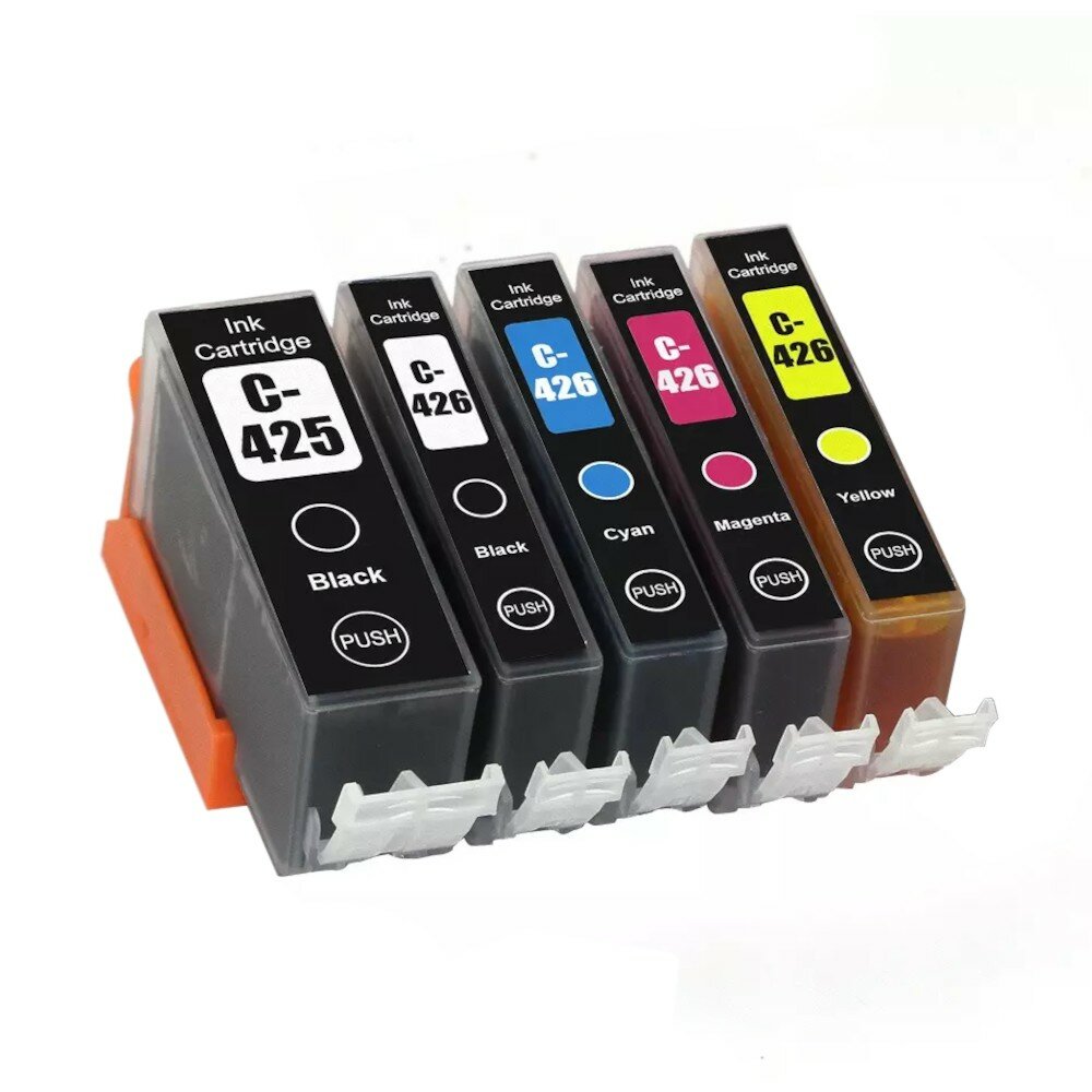Комплект совместимых картриджей для Canon Pixma MG5340, MG5140, iP4940, iP4840, MG5240, iX6540, MX884, MX894, MX714 (PGI-425, CLI-426), 5 цветов, BPI-425/426. XX