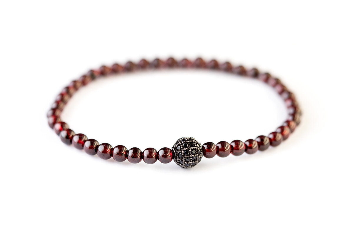 Браслет, фианит, гранат