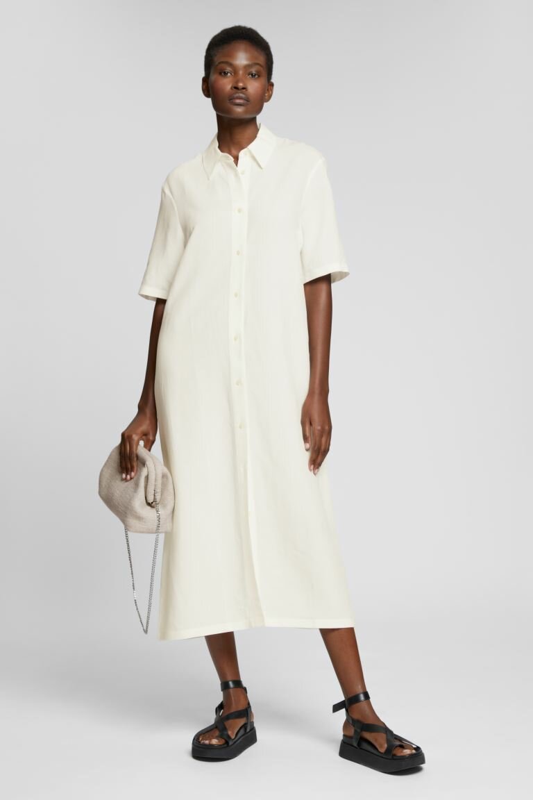 Платье Макси-платье-рубашка с поясом