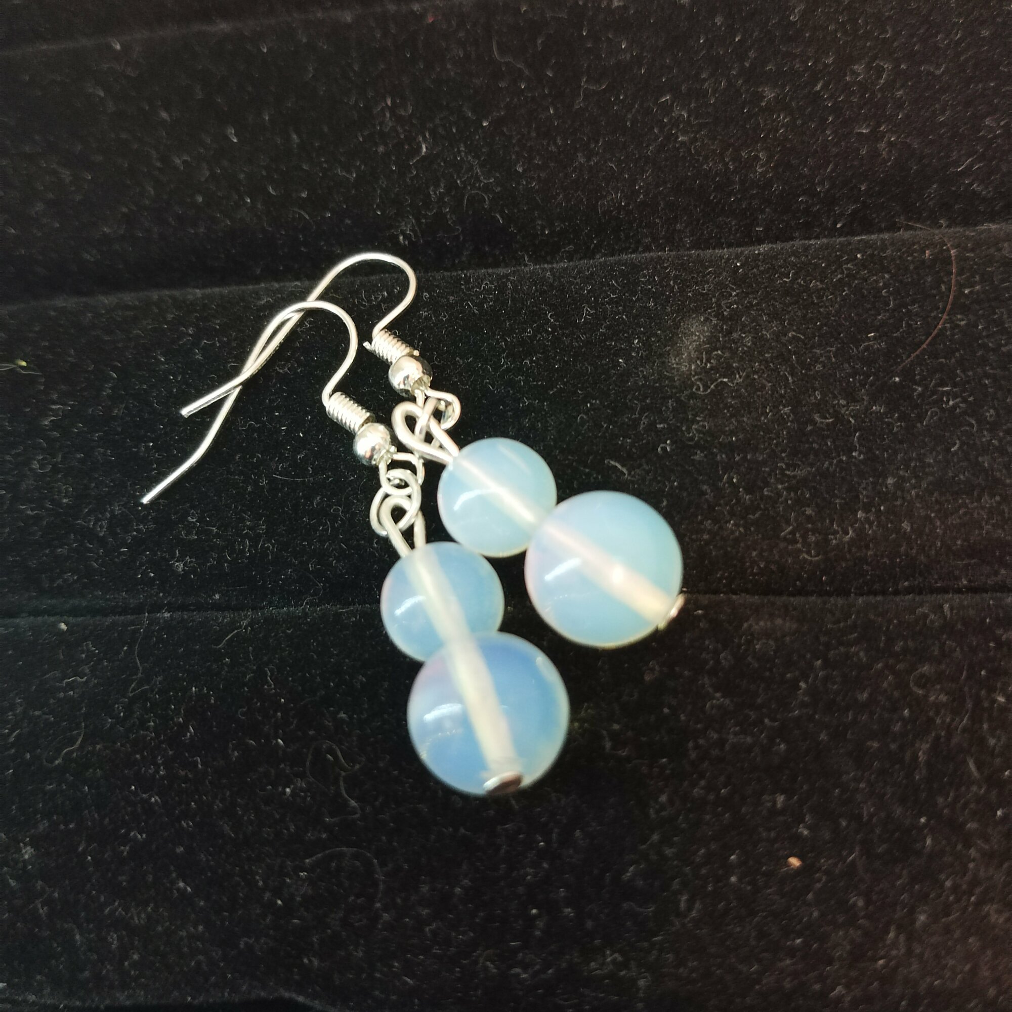 Серьги, лунный камень