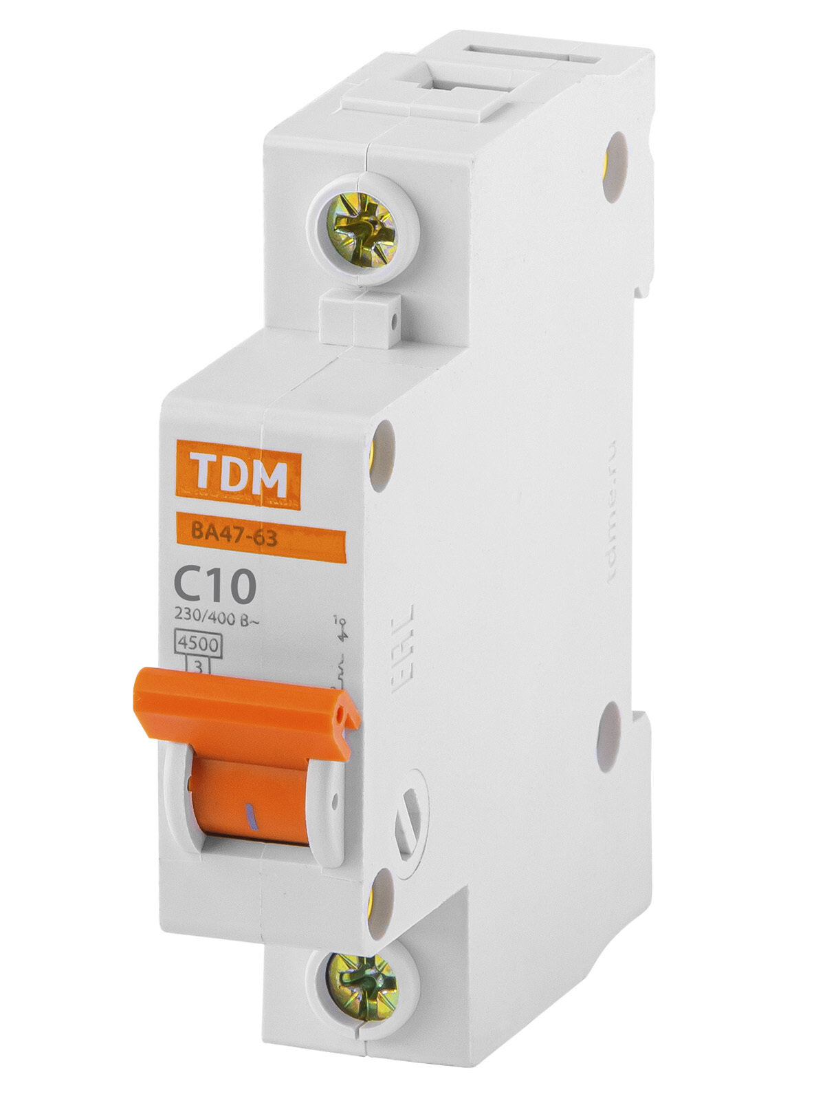 Выключатель автоматический ВА47-631Р10А 4.5кА С автомат для щитка TDM Electric SQ0218-0002