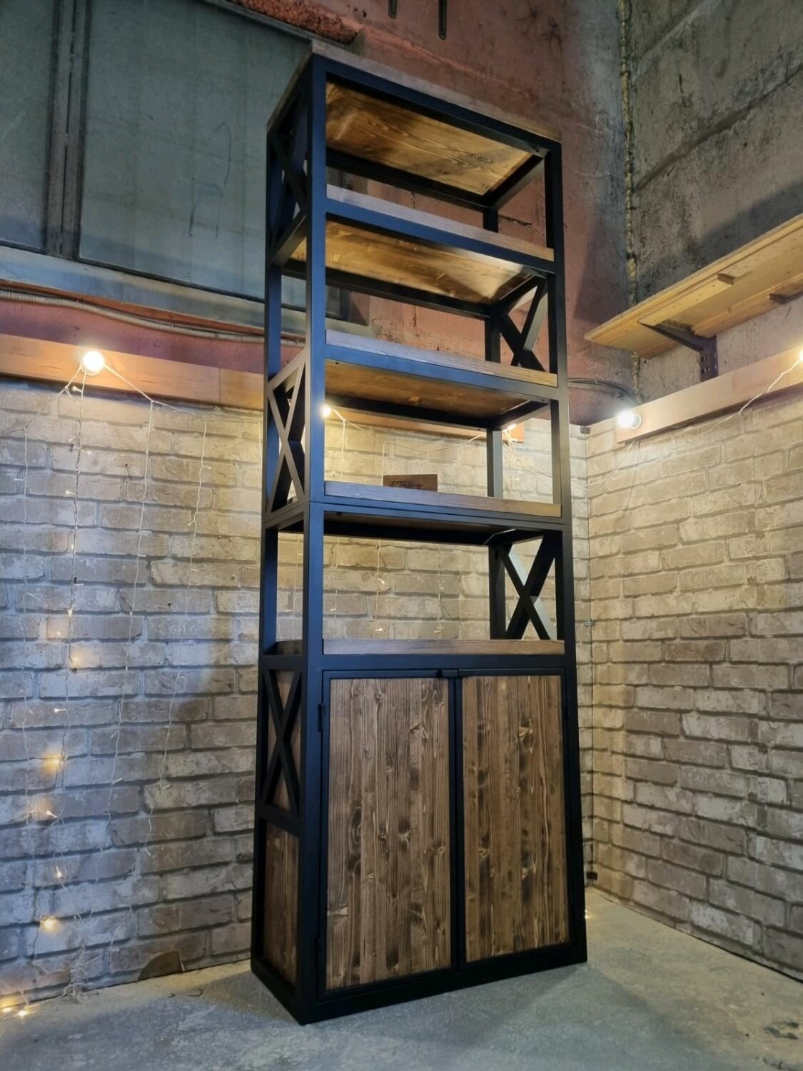 Стеллаж "EasyLOFT" в стиле лофт, разборный, для дома и офиса, 85х40х252 см.