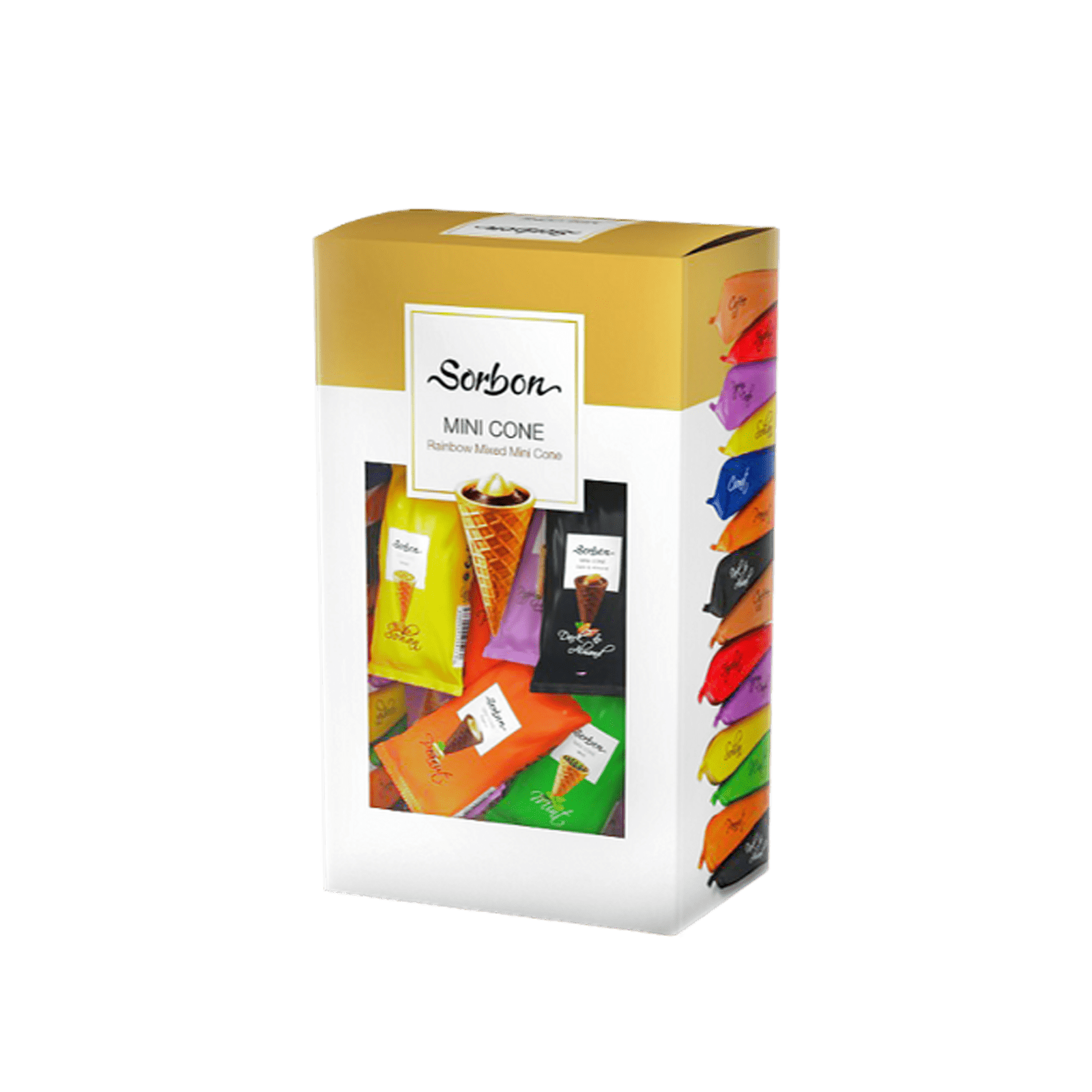Конфеты кор мини-рожки "Ассорти Радуга" 350 гр/Sorbon