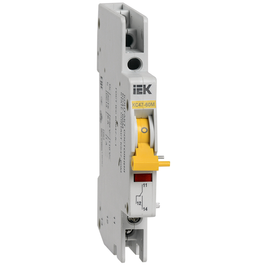 Контакт состояния КС47-60М на DIN-рейку для ВА47-60M, IEK MVA31D-KS-1 (1 шт.)