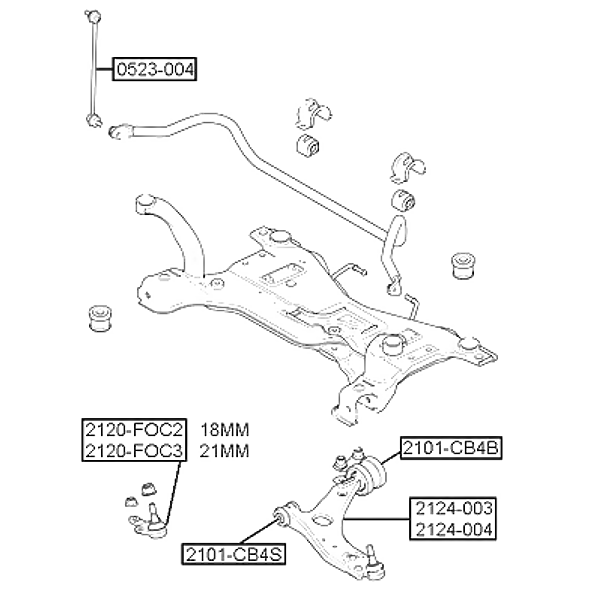 ASVA 0523-004 (1223792 / 1230909 / B37F34150) тяга стабилизатора передняя Mazda (Мазда) Mazda (Мазда) : 3Mazda (Мазда)