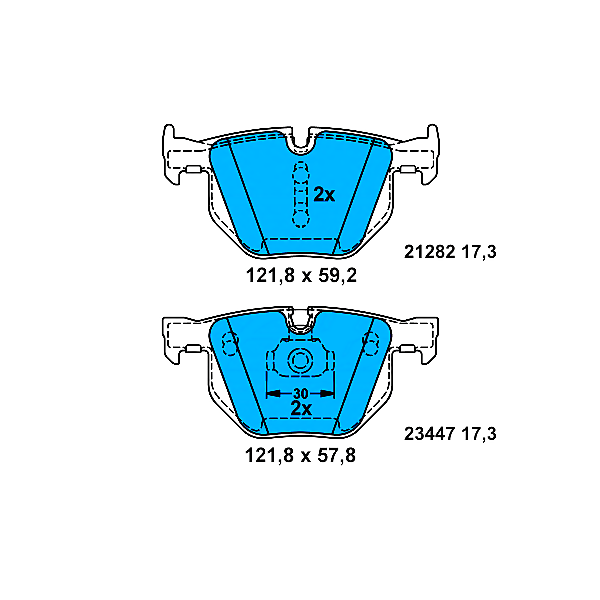 ATE 13.0460-7232.2 (13046072322 / 34216776937 / 34216776937) колодки тормозные дисковые задн, bmw: x5 3.0 d / 3.0 si / xdrive