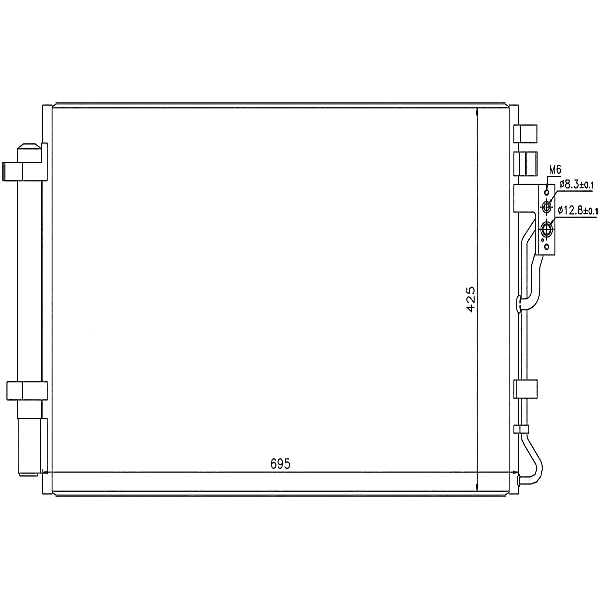 STELLOX 10-45707-SX (1045707_SX / 976062P500 / 976062P600) радиатор кондиционера\ Sorento (Соренто) 2.4i 16v 09