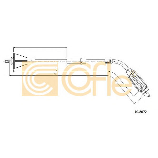 COFLE 92.10.8072 трос стояночного тормоза volvo: s80 all mod 06- 691 / 671 mm