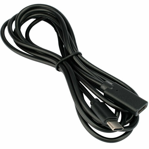 Кабель удлинитель USB-Cm/Cf Cablexpert CCP-USB2-CMCF-2M зарядка 3A 60Вт PD/QC3.0 медь 26/28AWG - 2м черный