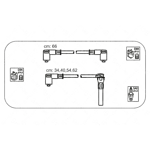 STELLOX 10-38518-SX (1 640 060 / 1 663 023 / 1038518_SX) к-кт проводов\ Ford (Форд) Scorpio (Скорпио) / Sierra (Сиера) 2.0