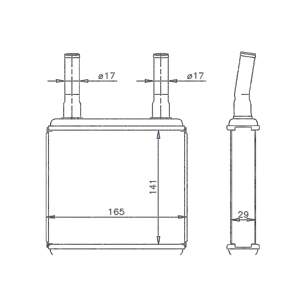 STELLOX 1035113SX (1035113_SX / 97123-24001 / 9712324000) радиатор отопителя excel II / pony II / III all 86-95