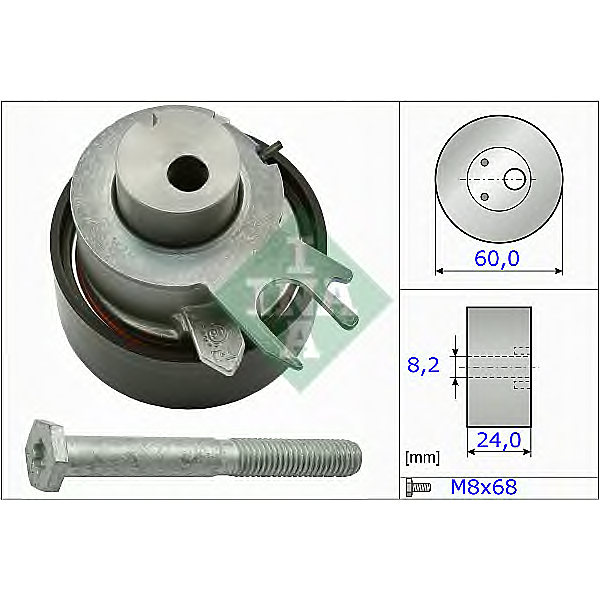 INA 531 0317 10 (0066456 / 0340075SX / 036109243AB) ролик натяжной ремня грм\ VW Golf (Гольф) / Polo (Поло) 1.4 / 1.6 16v