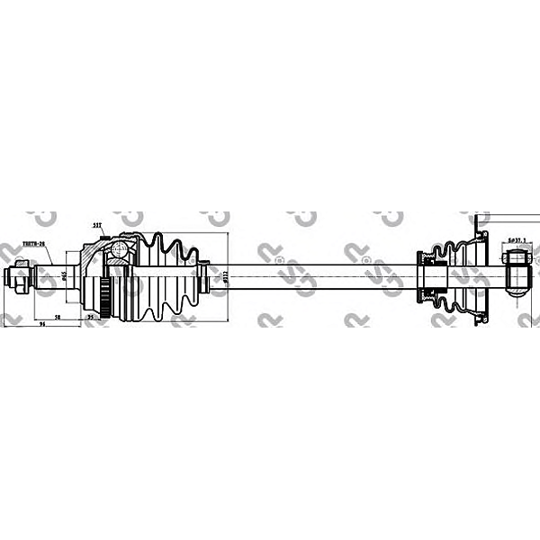 GSP 250166 (8200178624 / 8200485578) привод в сборе левый Opel (Опель) movano box (x70)