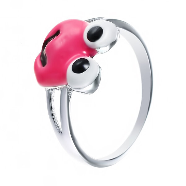 Кольцо, серебро, 925 проба, эмаль