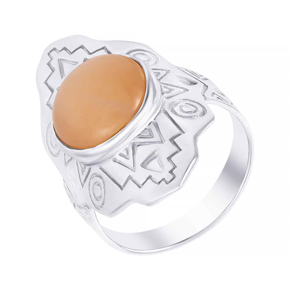 Кольцо, серебро, 925 проба, лунный камень