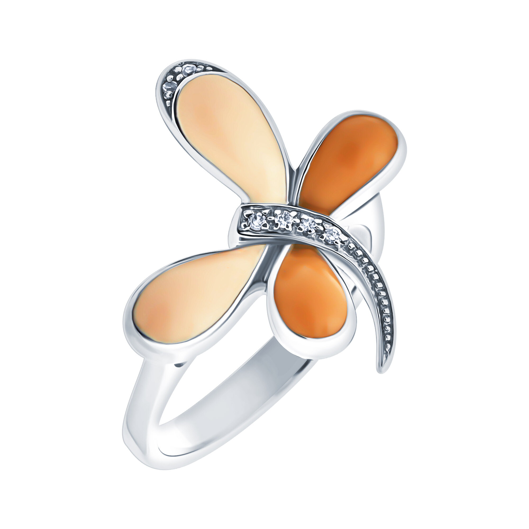 Кольцо, серебро, 925 проба, опал, опал синтетический