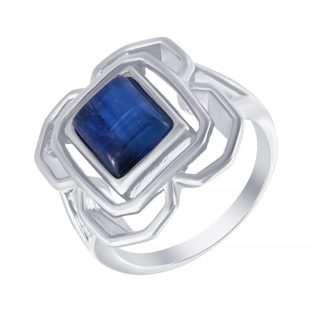 Кольцо, серебро, 925 проба, кианит