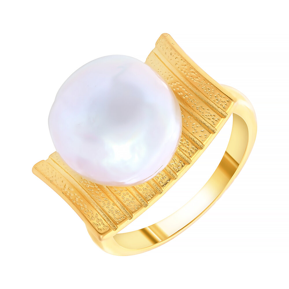 Кольцо, серебро, 925 проба, жемчуг