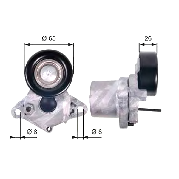 GATES T39123 (0340769SX / 0381141 / 0381728) натяжитель ремня с роликом\ Accent (Акцент) / gets, Rio (Рио) / soul 1.4-1.6crdi