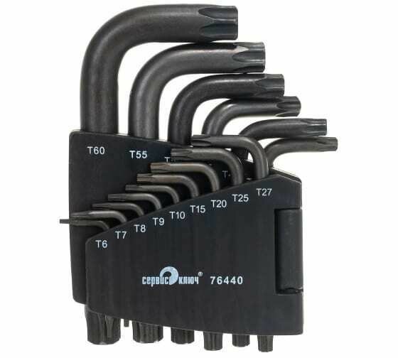 Набор гаечных ключей Сервис ключ 76440, 15 предм, черный