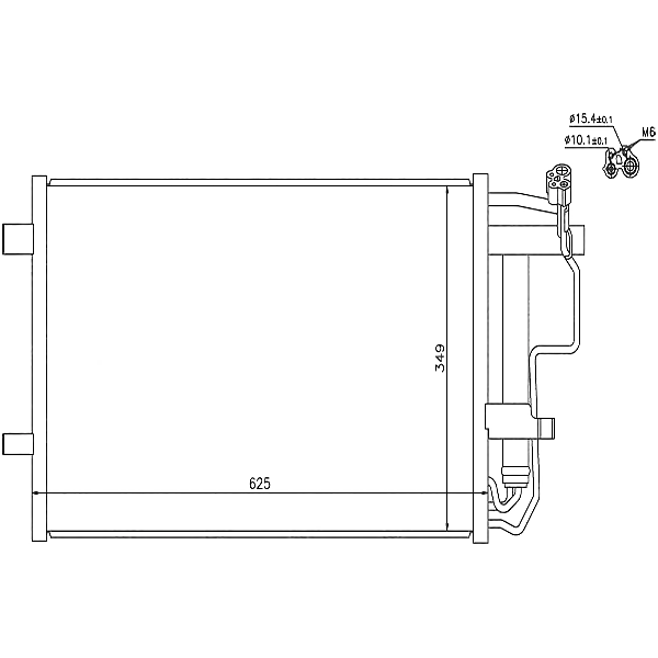 STELLOX 10-45710-SX (1045710_SX / BBM4-61-480D / BBM461480C) радиатор кондиционера с осушит.\ Mazda (Мазда) 3 1.6-2.0i