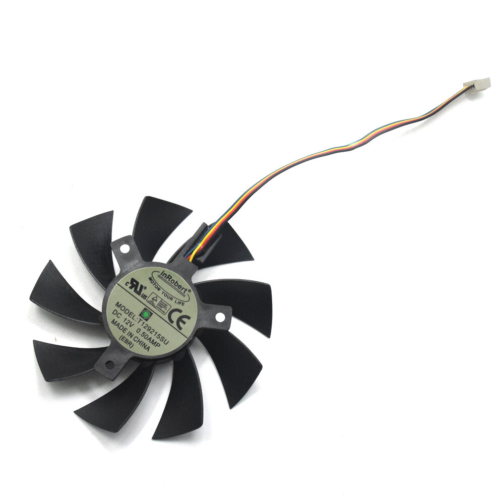 Новый 85mm T129215SU 4Pin Two Ball-Bearing Replace For MSI Gigabyte GTX 1060 RX 480 460 570 580 R9 290X Video Card 0.5A Cooler Вентилятор