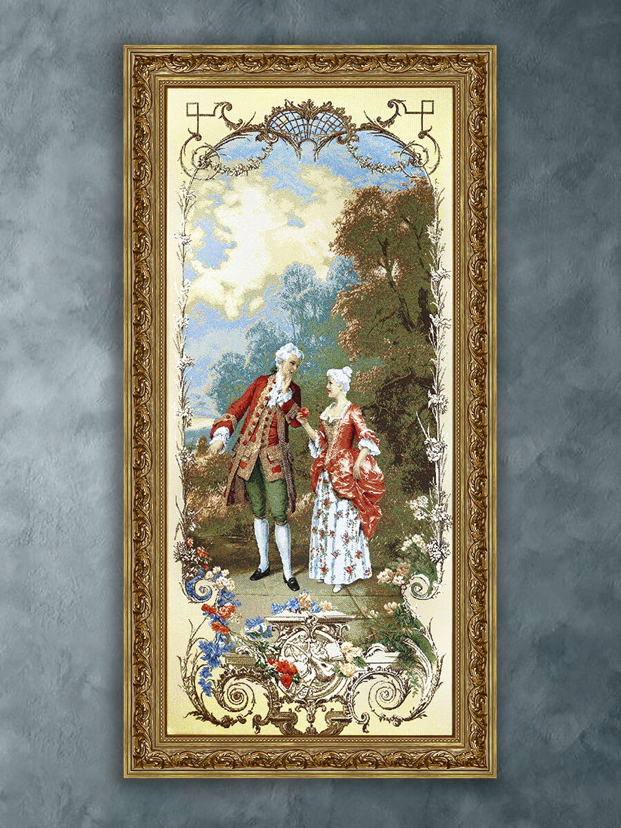 Картина из гобелена Декарт пано гобеленовое в раме на стену тканый гобелен