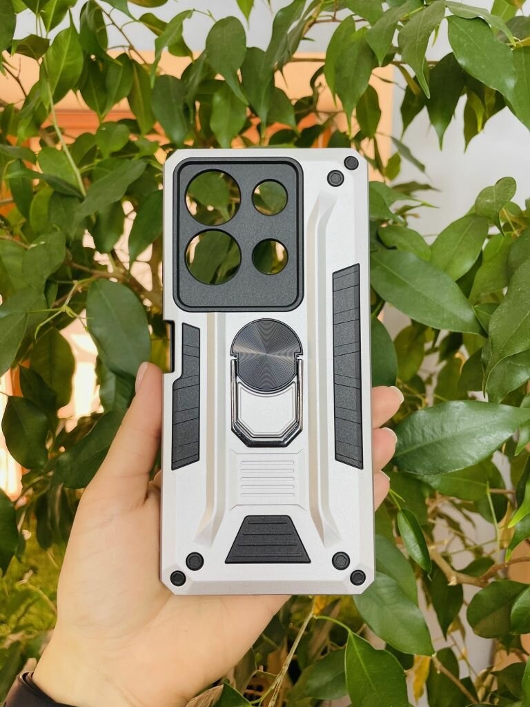 Чехол противоударный для Infinix Note 30 / Инфиникс Ноте 30 military (Серебристый)
