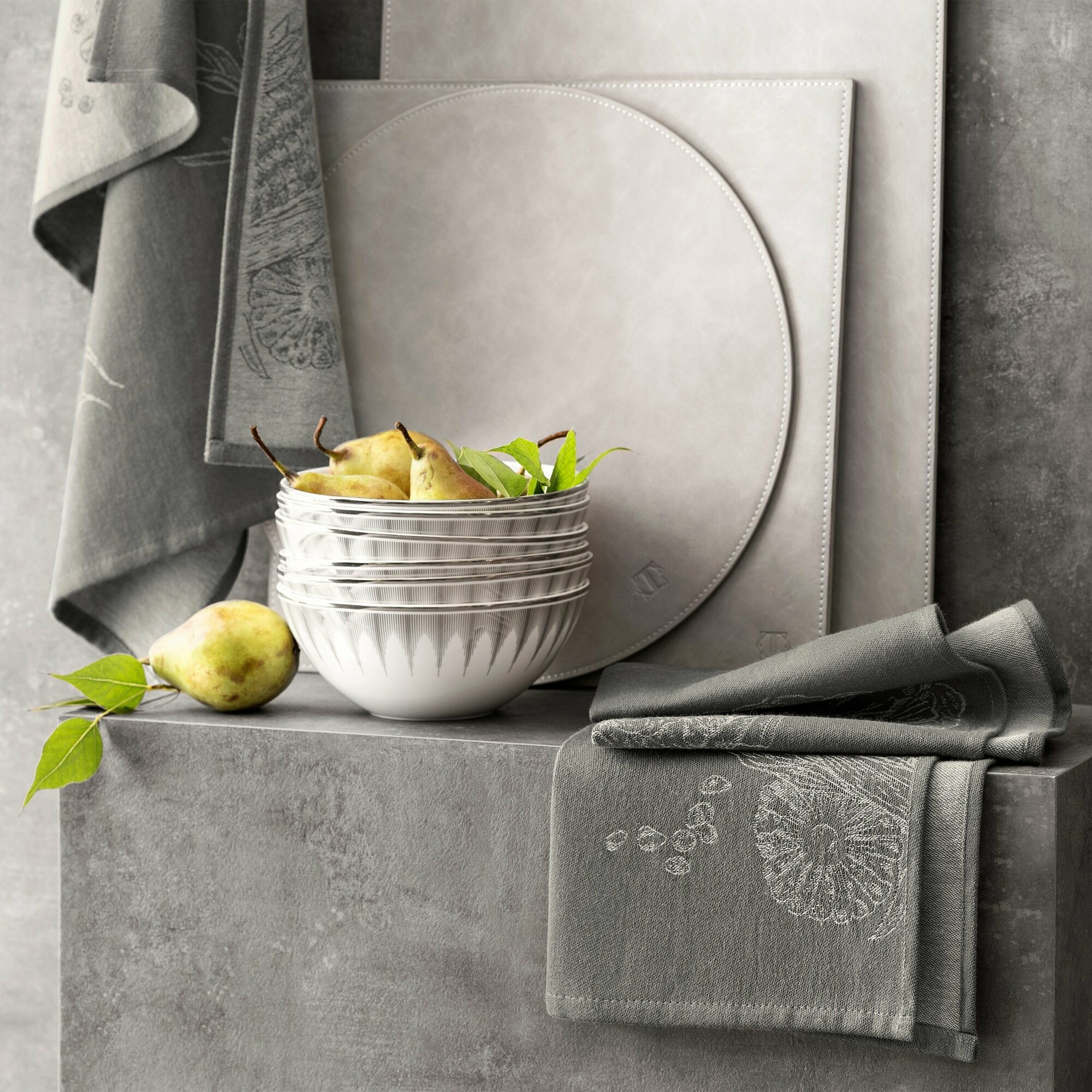 Кроссли темно-сер Кухонное Полотенце 40х60, 1 пр, 100% хлопок, 290 гр/м2