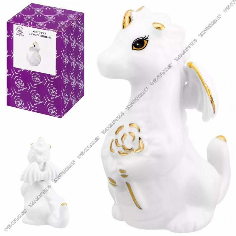 Фигурка декоративная Дракончик с розой 330888