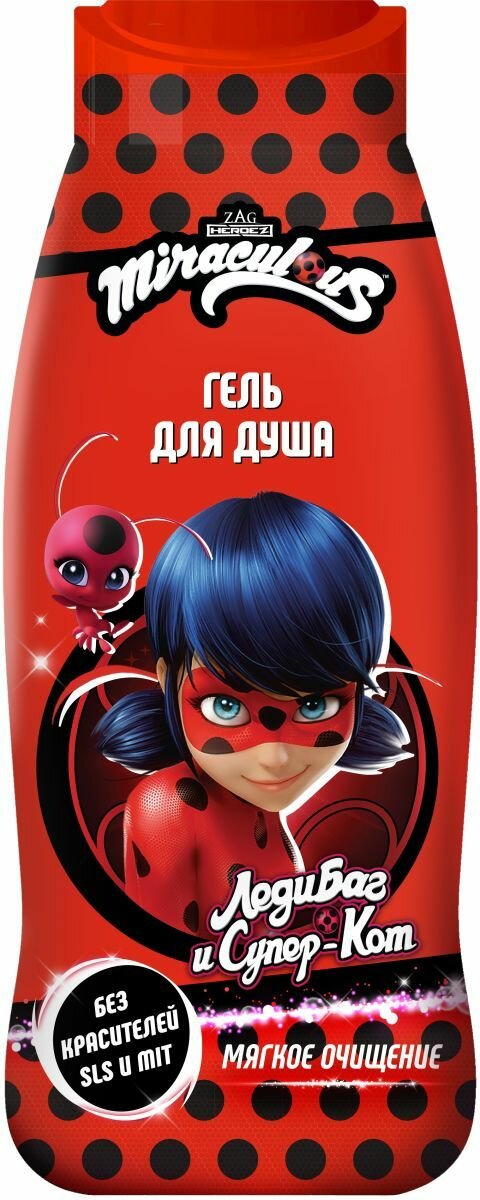 Miraculous Гель для душа Леди Баг и Супер Кот, 400 мл