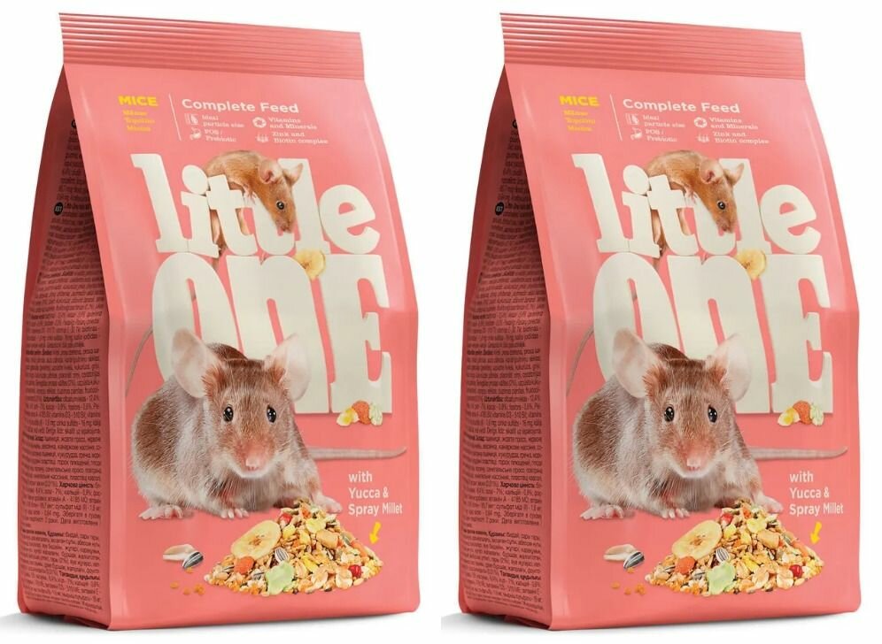 Little One Корм сухой для мышек, 400 г, 2 уп